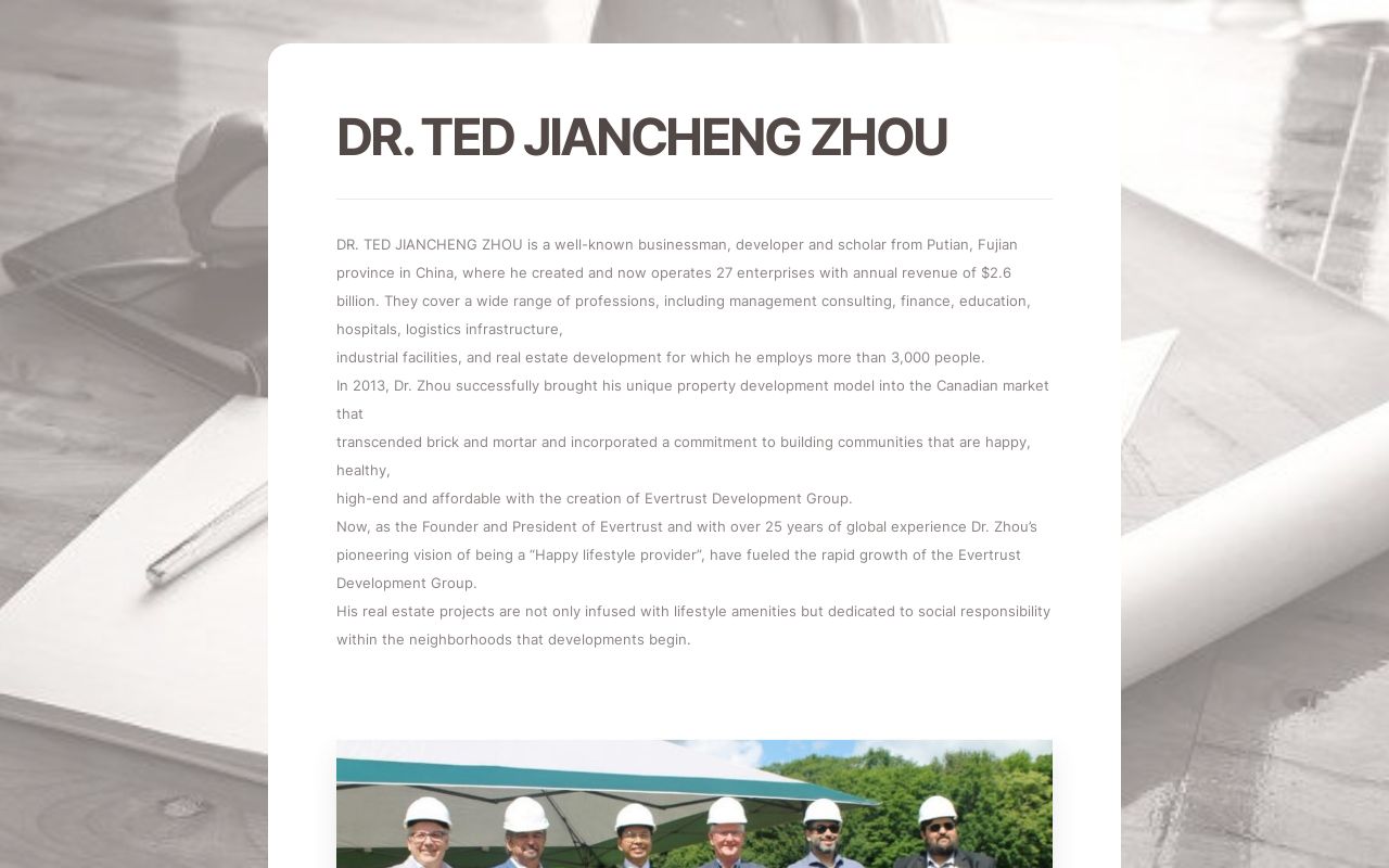 DR. TED JIANCHENG ZHOU
